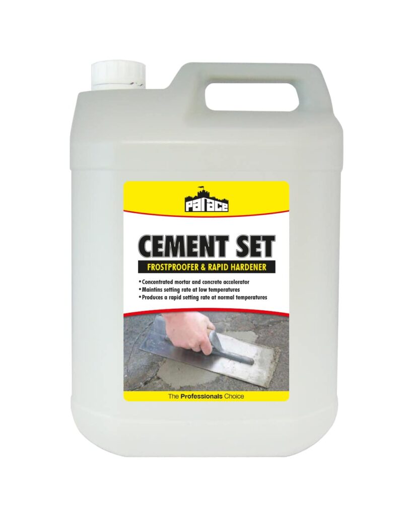 CEMENT SET - Anti-freeze & rapid set accelerator - Palace Chemicals