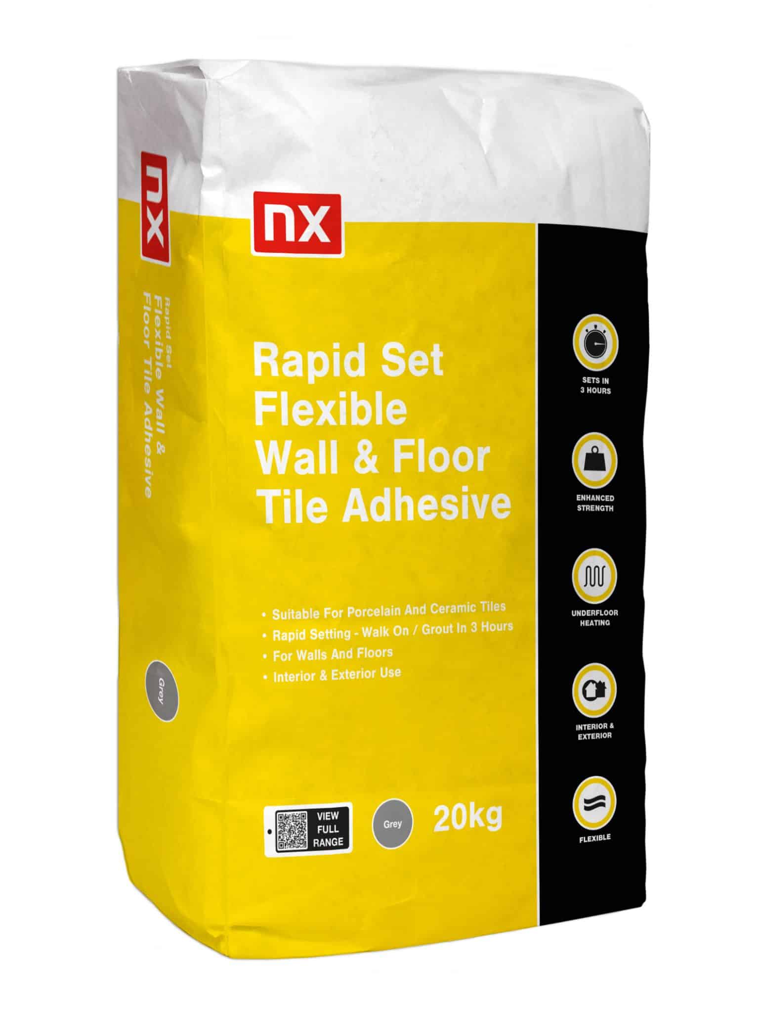 NX Rapid Flexible Wall & Floor Adhesive - Grey - Palace Chemicals