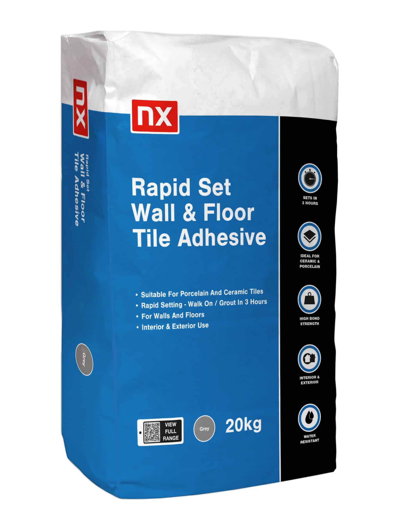NX Rapid Wall & Floor Adhesive - Grey - Palace Chemicals